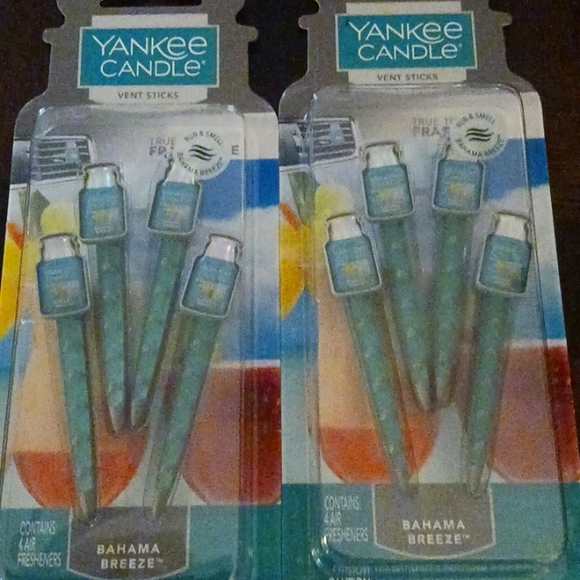 Yankee Candle | Other | 2 Yankee Candle Vent Sticks Bahama Breeze Scent ...